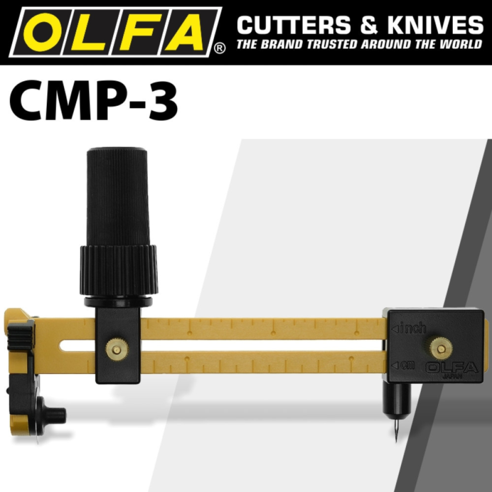 OLFA® Cutter: 18mm COMPASS CIRCLE CUTTER 4-22mm (CMP-3) — Brush and Canvas